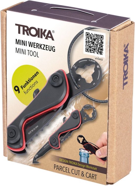Troika sleutelhanger mini multi - tool 9 functies | bol