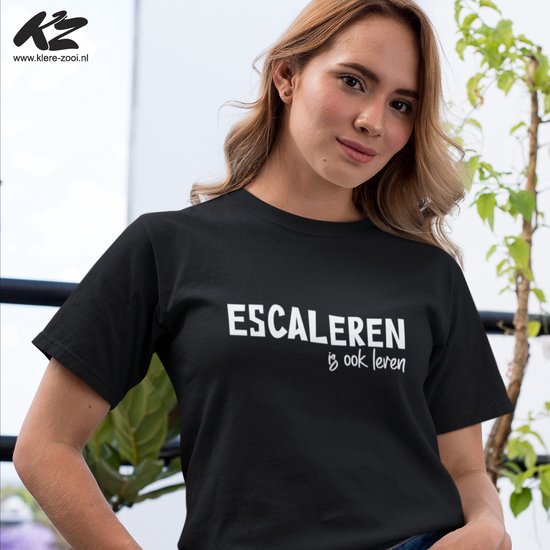 Klere-Zooi - Escaleren Is Ook Leren - Unisex T-Shirt - L | bol