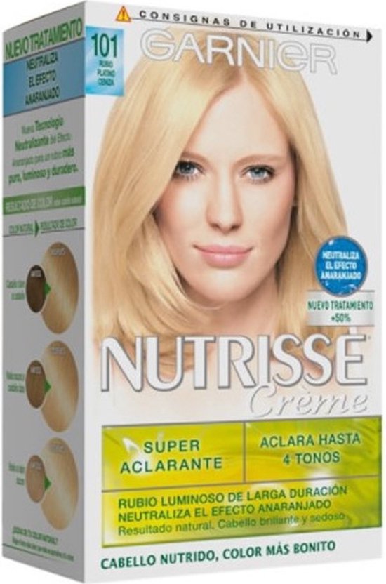Garnier Nutrisse Crème Nourishing Color 101 Platinum Ash Blonde | bol