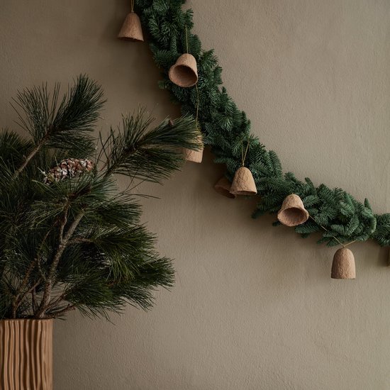 Broste Copenhagen - Kerstslinger van papier maché 'Jip' (180cm, Thyme ...