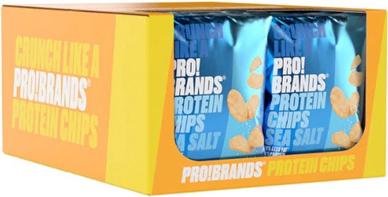 Pro!Brands | Protein Chips | Sea Salt | 12 Stuks | 12 x 50 gram | bol