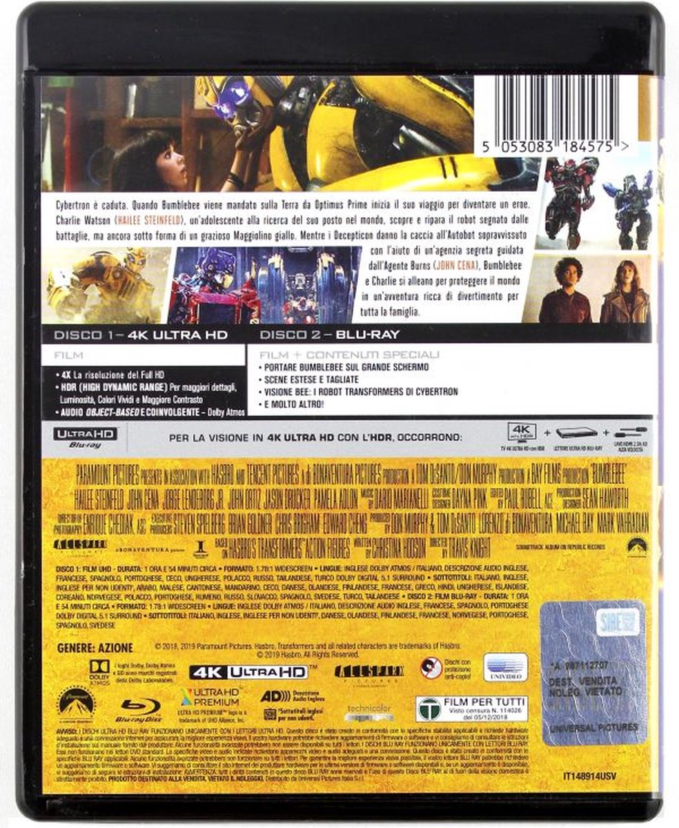 Bumblebee [Blu-Ray 4K]+[Blu-Ray], Jason Drucker | Dvd's | bol.com