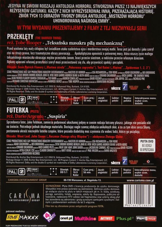 Mistrzowie horroru: Przeklęty / Futerka [DVD] (Dvd), Pat Fraley | Dvd's | bol