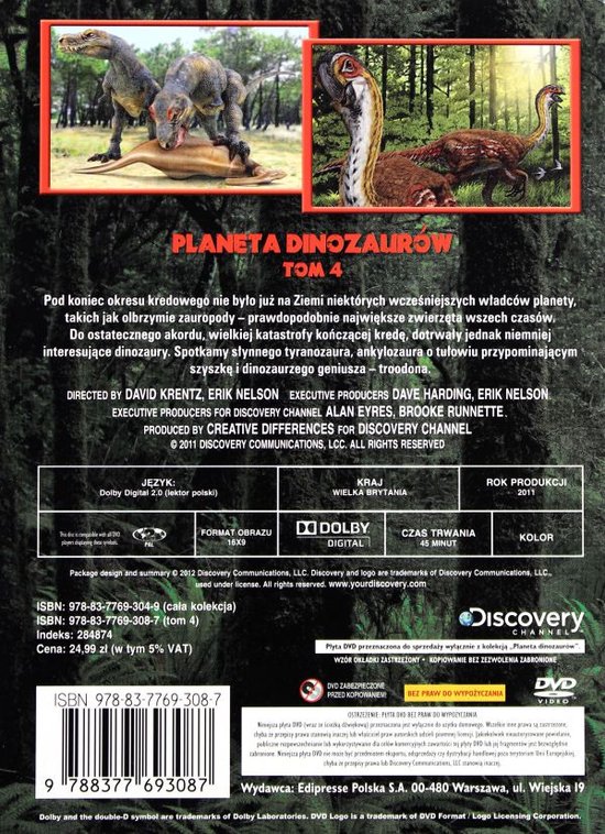 Planeta Dinozaurów (Discovery Channel) Tom 4 (booklet) [DVD] (Dvd ...