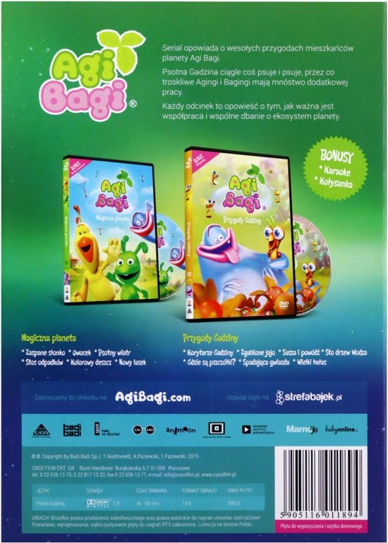 Agi Bagi Kolekcja: Magiczna Planeta / Przygody Gadziny [2DVD] (Dvd), Bob Hoskins | Dvd's | bol
