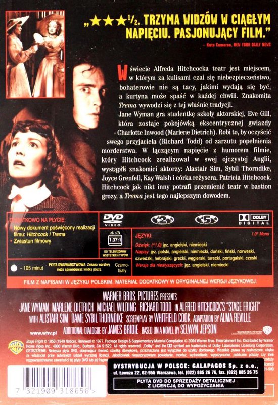 Stage Fright [DVD] (Dvd), Marlene Dietrich | Dvd's | bol