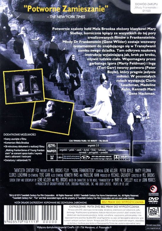 Young Frankenstein [DVD] (Dvd), Peter Boyle | Dvd's | bol
