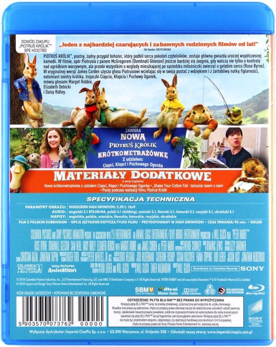 Peter Rabbit [Blu-Ray] (Blu-ray), Sia | Dvd's | bol