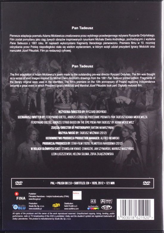 Pan Tadeusz [DVD] (Dvd), Wojciech Brydzinski | Dvd's | bol