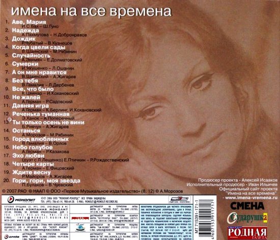 Anna German: Imienia na Wsie Wremienia Nadieżda [CD], Anna German ...