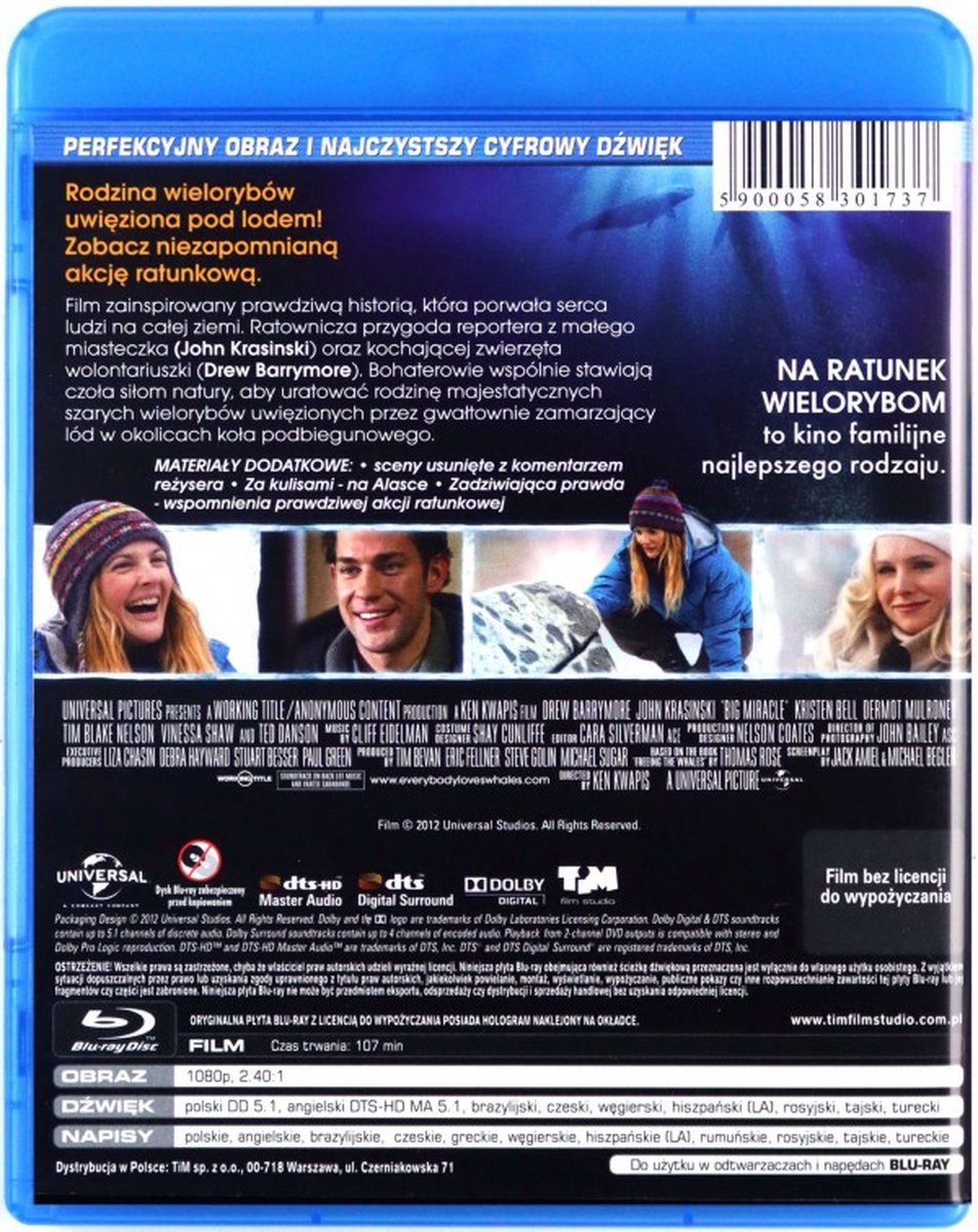 Big Miracle [Blu-Ray] (Blu-ray), Drew Barrymore | Dvd's | bol