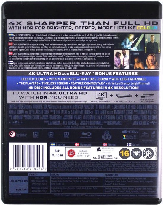 Invisible Man (2020), The - 4K Uhd+ Blu Ray, Oliver Jackson-Cohen | Dvd ...