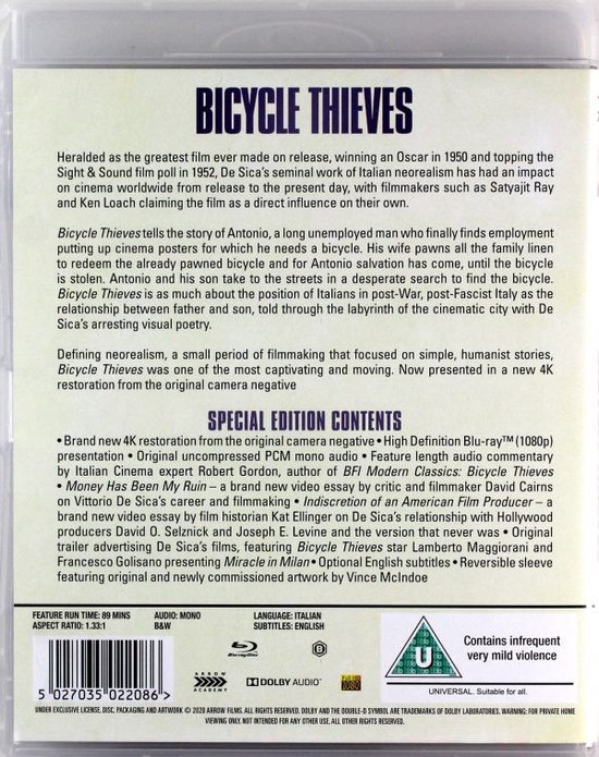 Bicycle Thieves (Blu-ray), Lamberto Maggiorani | Dvd's | bol