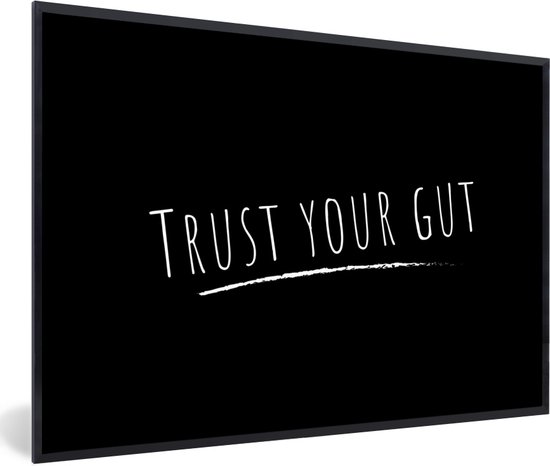 Fotolijst incl. Poster - Spreuken - Vertrouwen - Trust your gut ...