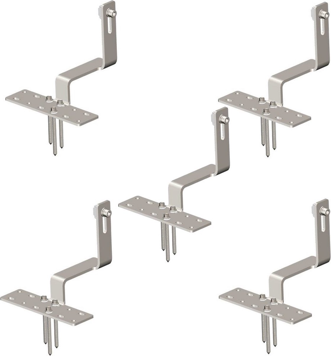 PV RVS dakhaak -Zonnepaneel Montagebeugel landscape compleet -met ...