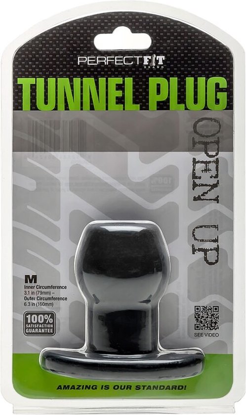 Perfect Fit - Tunnel Plug Medium Zwart - Plug | bol