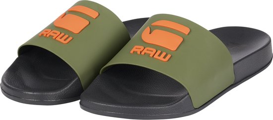 G-Star Raw - Flip-Flop/Slide - Male - Olive - Orange - 41 - Slippers | bol