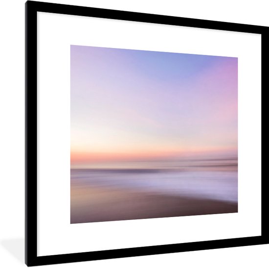 Fotolijst incl. Poster - Strand - Kleuren - Pastel - 40x40 cm ...