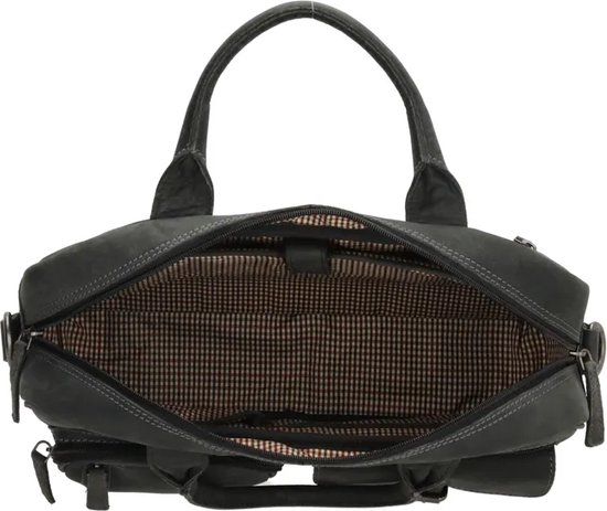 Laptoptas | echt leer | merk Hide & Stitches | 13,3 inch | kleur zwart ...