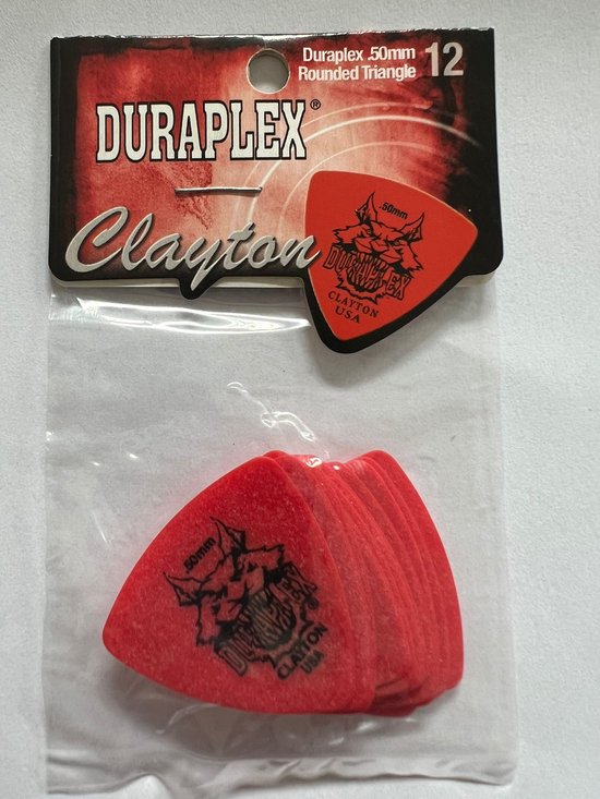 Clayton - Duraplex - rounded triangle plectrum - 0.50 mm - 12-pack | bol