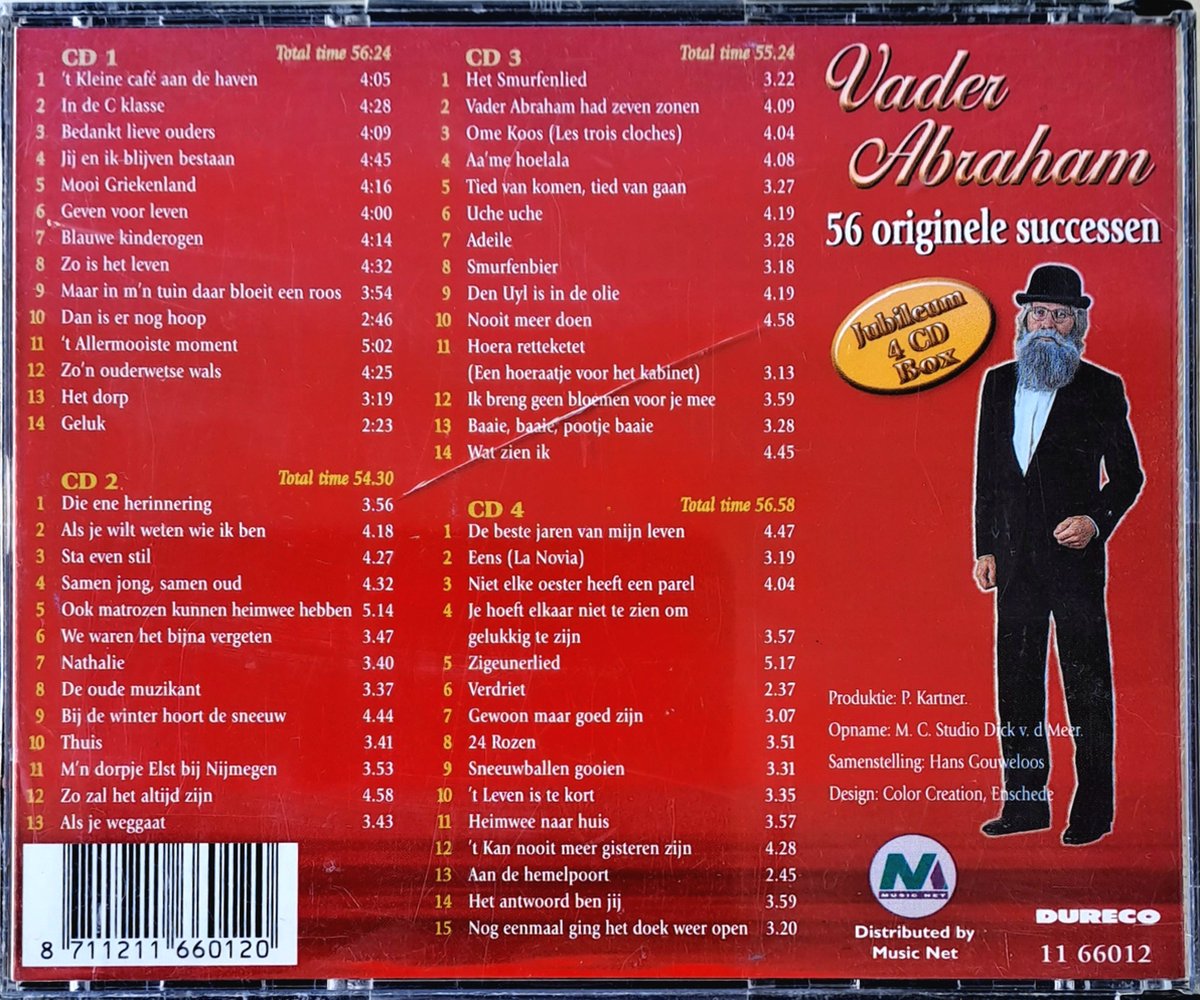 30 Jaar artiest - Vader Abraham - 4CD, Vader Abraham | CD (album ...