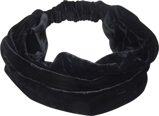 Zwart fluwelen hoofdband/haarband voor dames - Fluweel - Velours - Velvet haarband | bol