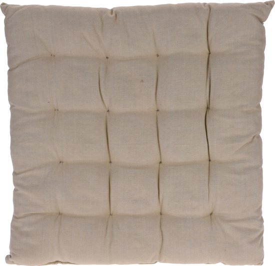 Set van 6x stuks stoelkussens/zitkussens beige voor binnen en buiten 40 ...
