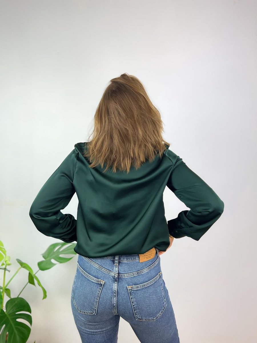 Vila VIELLETTE VN LS TOPSU - Ponderosa Pine Dark Green | bol.com