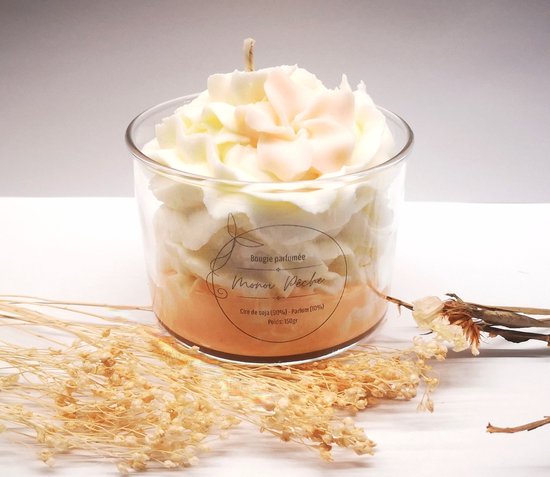 Franse - Luxe Geurkaars Perzik, heerlijke fruitige geur - handgemaakt | bol