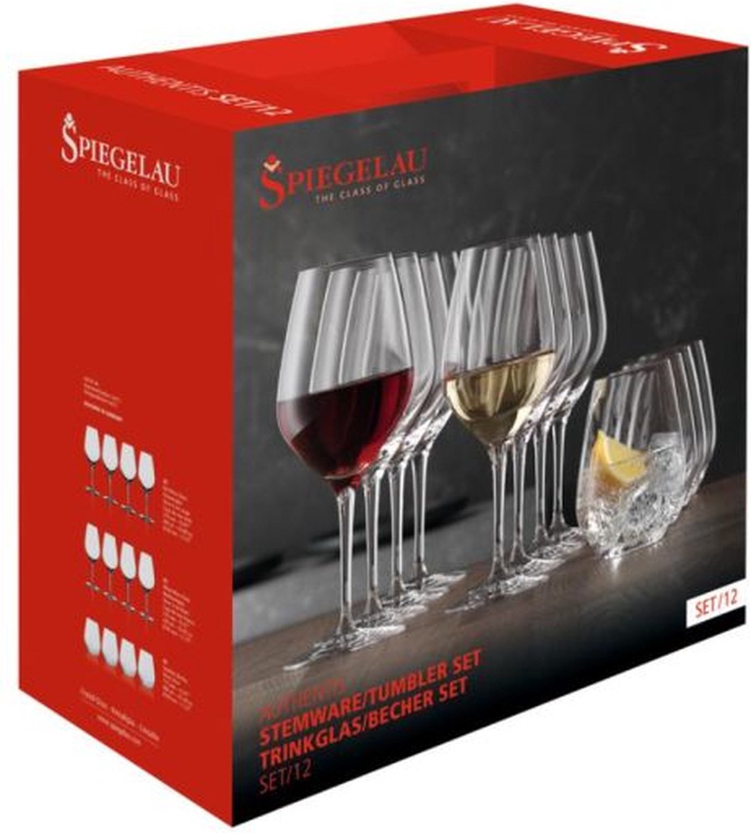 Spiegelau - Set de démarrage - Bonus Pack - Authentis - 12 pièces - Set avec 4 verres... | bol.