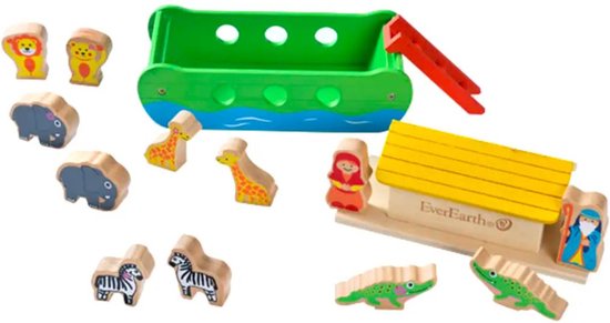 EverEarth houten speelgoed - De kleine Ark van Noach | bol