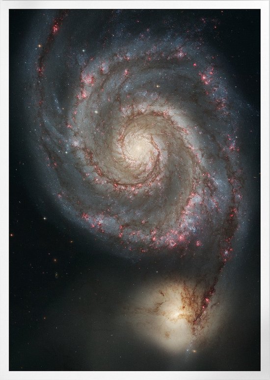 Messier 51 Whirlpool Galaxy | Space, Astronomie & Ruimtevaart Poster ...