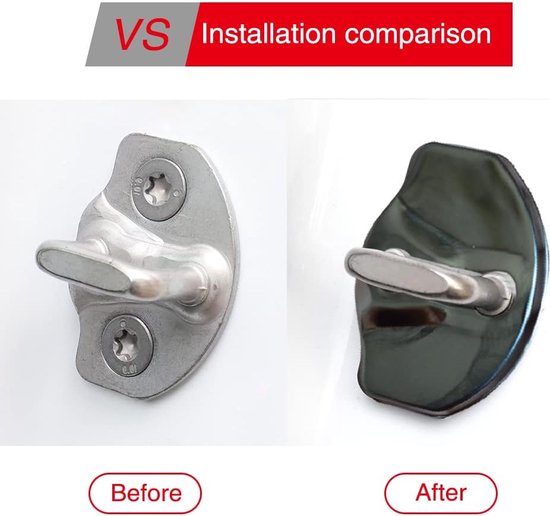 4 Stuks Auto Deur Slot Dekking Compatibel met Tesla Model 3 Model Y ...