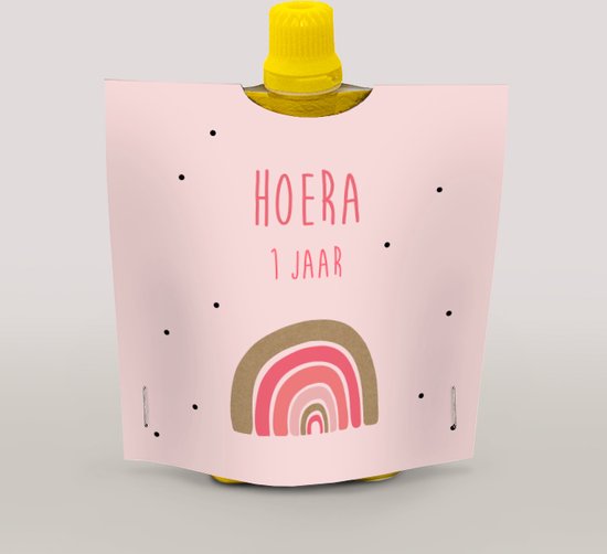 Wikkel voor knijpfruit regenboog - traktatie 1 jaar - 10 stuks | bol.com