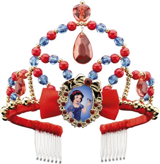 Smiffys - Disney Snow White Tiara/Kroon Kinderen - Rood/Blauw | bol