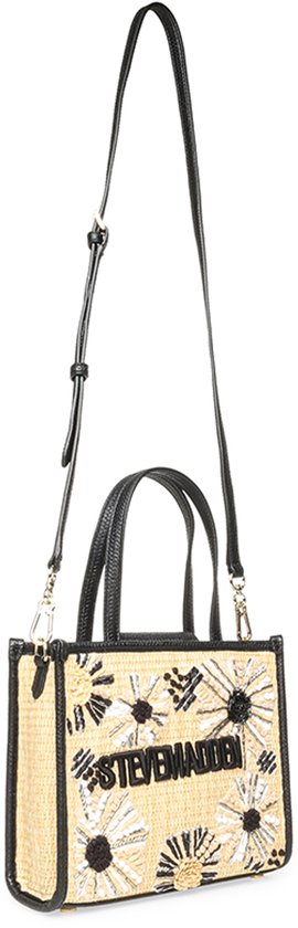 Steve Madden BdecorB Small Handtas Dames - Riet - Zwart | bol