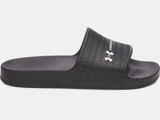 Under Armour UA ARMR SLIDE LITE-BLK Hommes Slippers - Zwart - Wit | bol