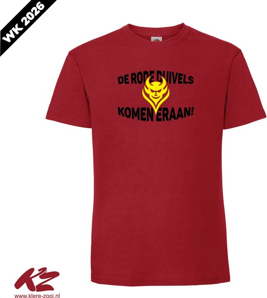 Rode Duivels Komen Eraan - Unisex T-Shirt - S - Rood | bol