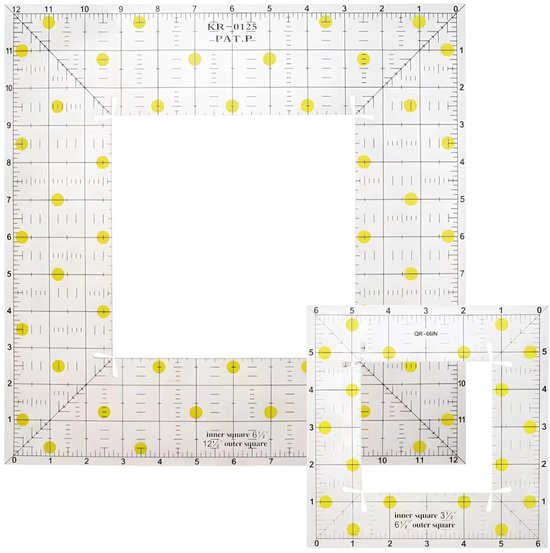 Quilt Liniaal Set - Acryl Sjabloon - Naaien Quilten - 2 Vierkante Maten ...