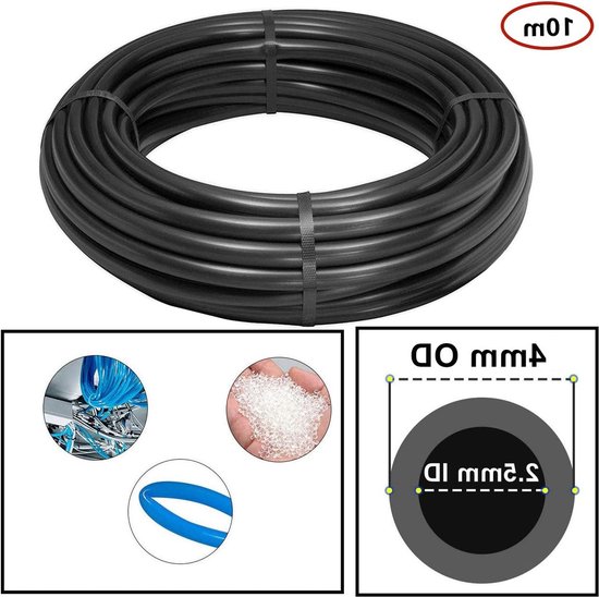 Pneumatische PU Slang 10 m, Flexibele Gecomprimeerde Lucht Slang, 4 mm ...