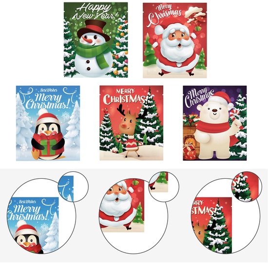 Allecto - Koekjeszakjes - Kerstmis - Duurzaam - Meerkleurig - Snack ...