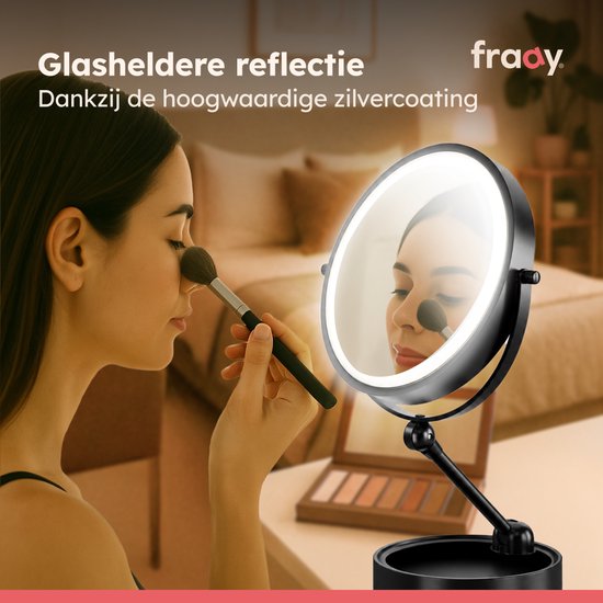 Fraay® Make Up Spiegel met LED Verlichting - 10x Vergroting ...