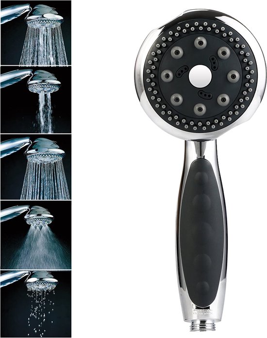 Gefilterde douchekop, waterbesparende hogedrukdouchekop, douchekoppen met 5 standen | bol