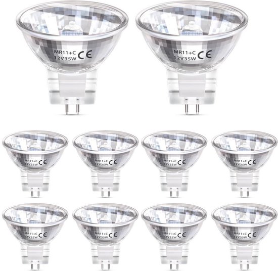 Prinos GU4 lampen halogeen 35W dimbaar - 12 volt - Warm wit - 10 GU4 spots | bol