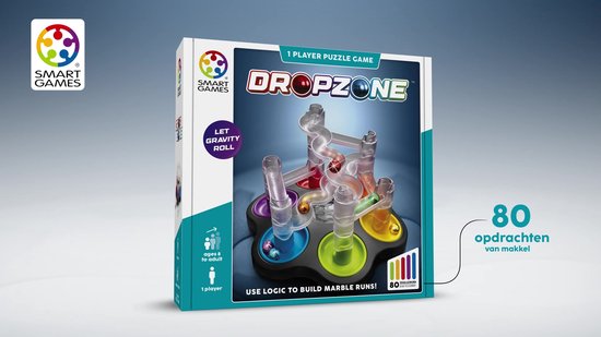 SmartGames - Dropzone - Knikkerbaan - 80 uitdagingen | Games | bol