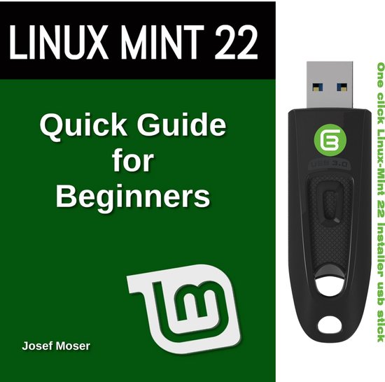 Linux-mint 22 Custom Usb Automatic installer + English Manual Book. | bol