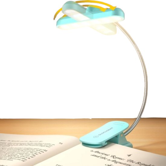 CRLYN® Leeslampje voor Boek - Loeplamp voor in Bed - Lamp met Klem | bol
