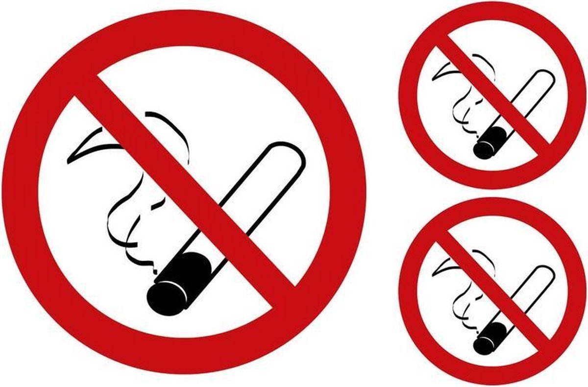 Richter Verboden Te Roken Stickers - Set à 3 stuks | bol.com