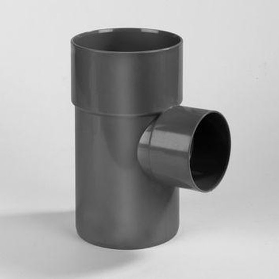 Dyka Verloop T-stuk 2x mof en 1x spie 87.5° PVC grijs keurmerk BRL52100 ...