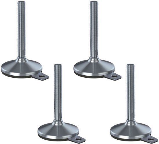 Roestvrije stelvoet 20x150x105mm basis en anti-trilkussen1500kg-Set van ...